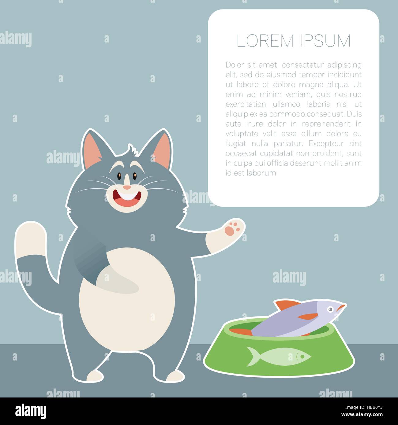 Fat cat eating Stock Vector Images - Alamy