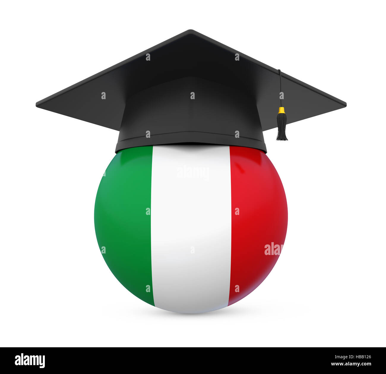 Graduation Cap with Italy Flag Stock Photo - Alamy