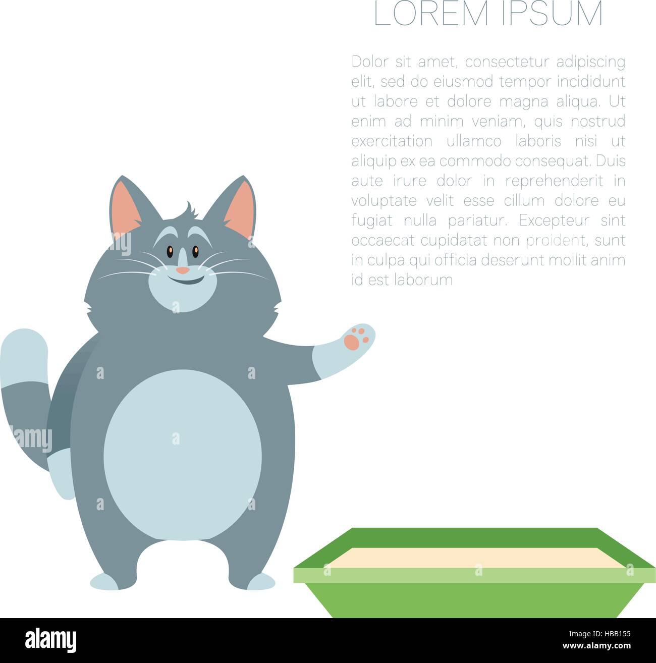 Vector image of thebanner with cat and its litter Stock Vector Image ...