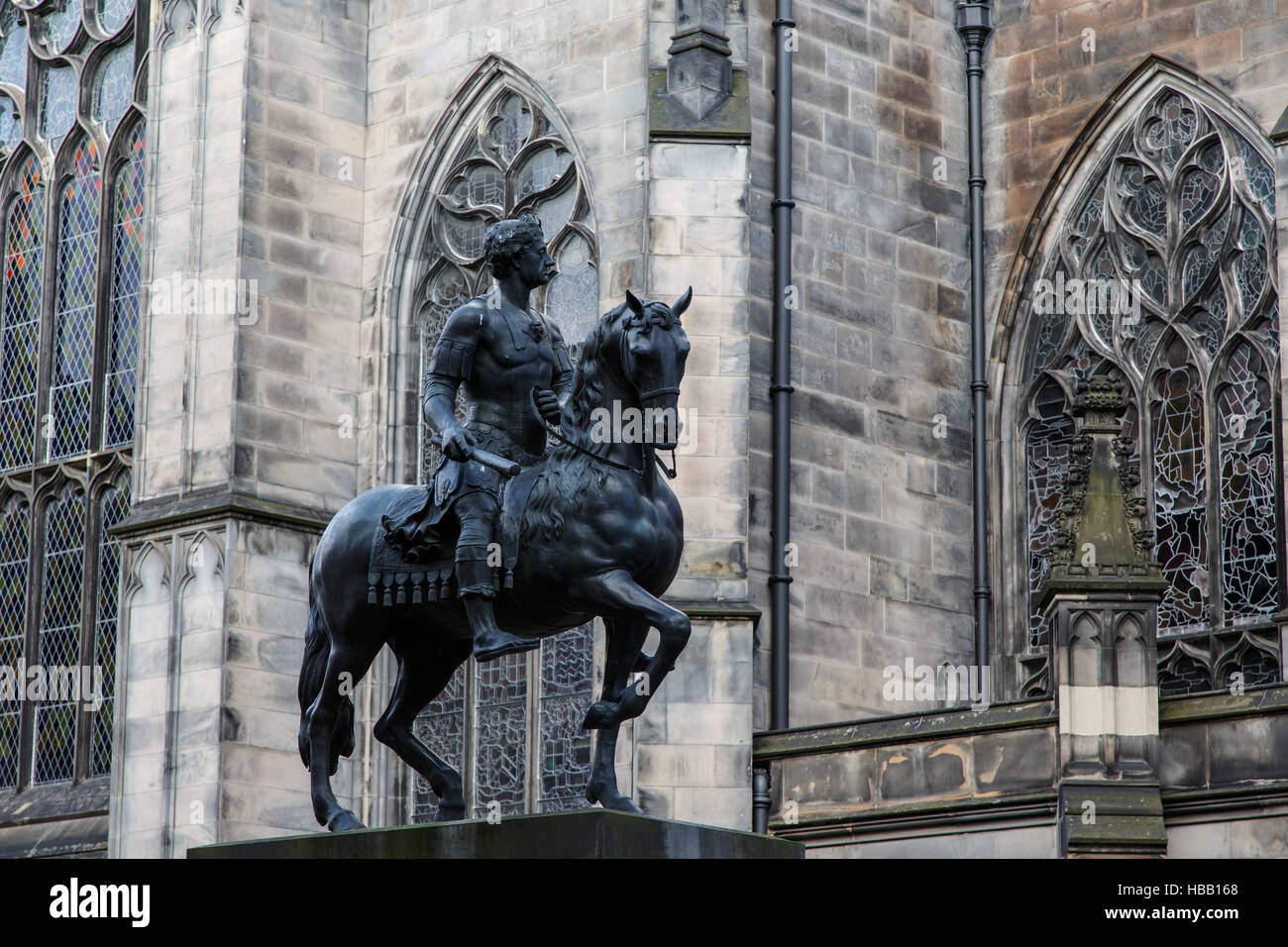 Statue of Charles II, Parliament Square, Edinburgh, Scotland Stock ...