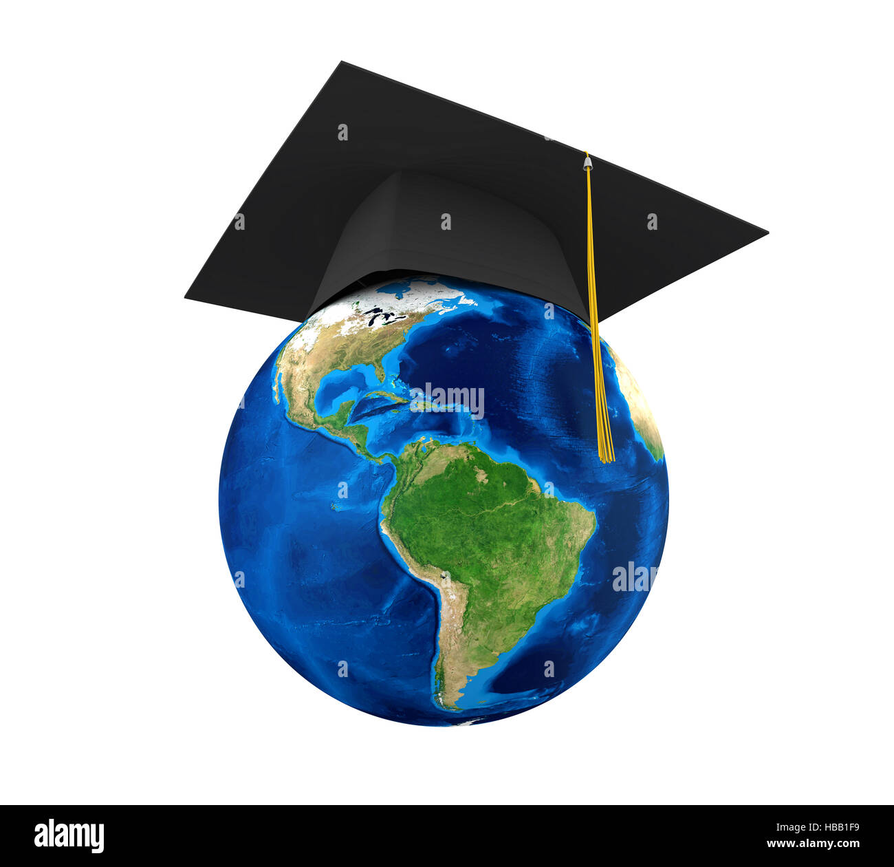 World globe graduation cap diploma hi-res stock photography and images ...