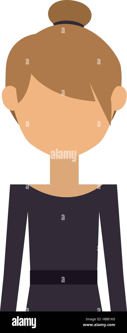 Woman icon. Girl female avatar person people and human theme. Isolated ...