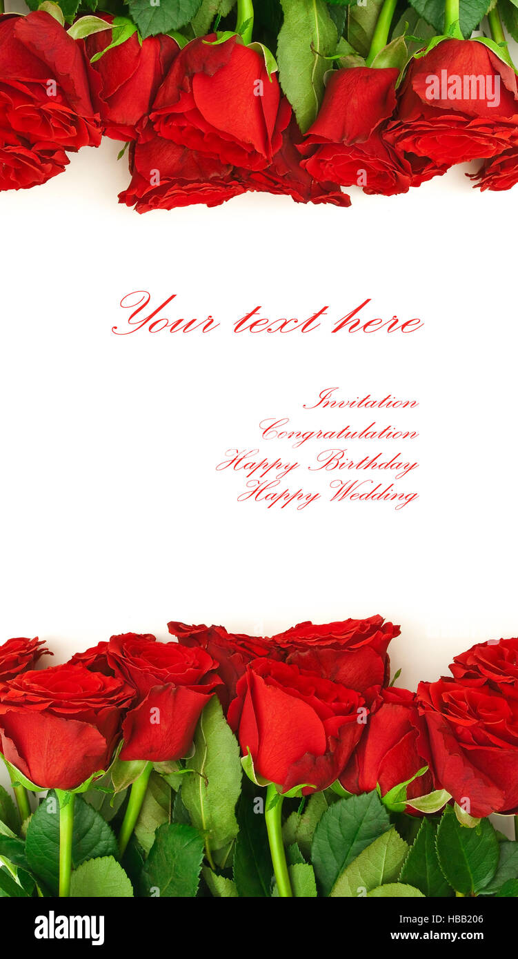 red roses border Stock Photo - Alamy