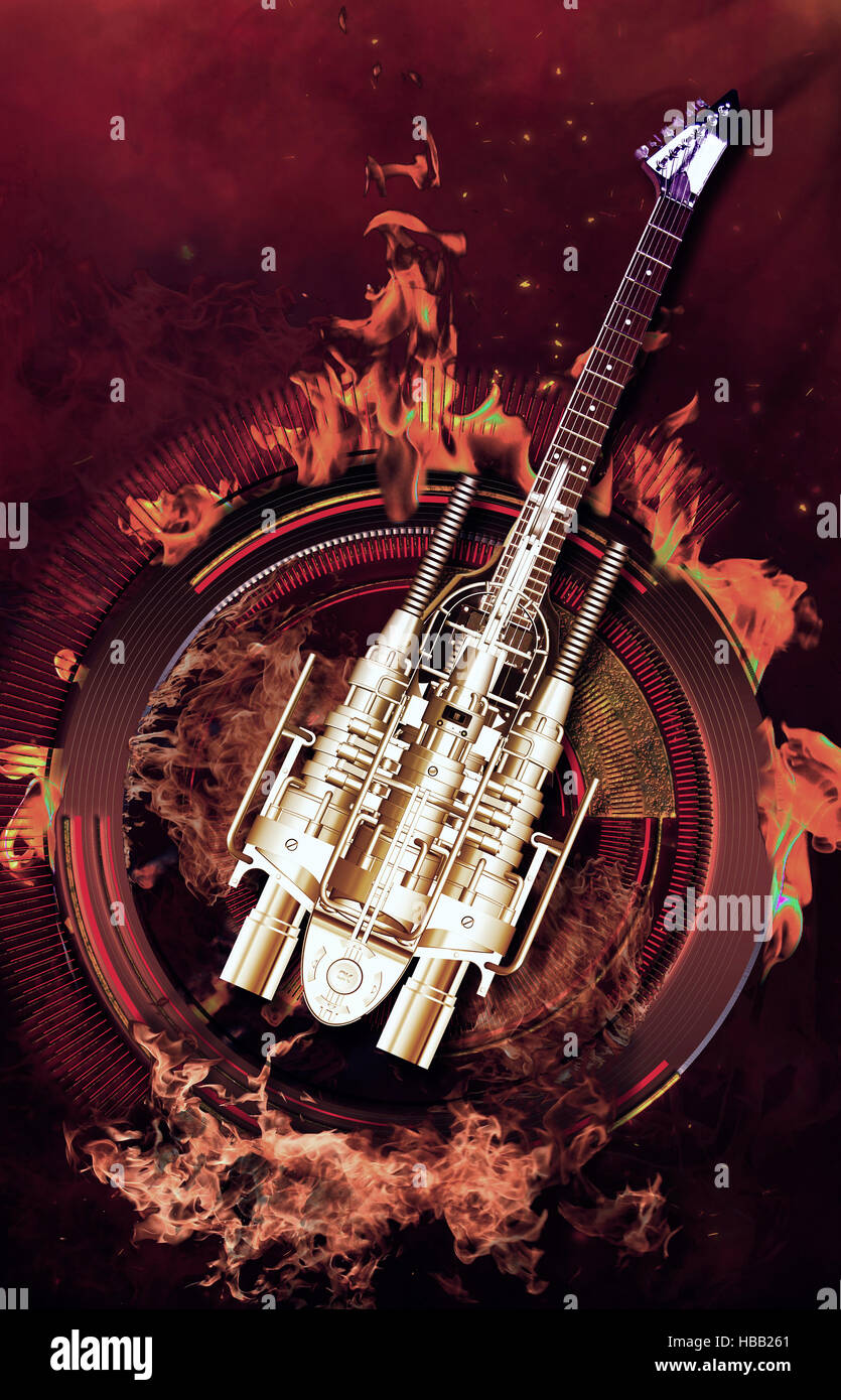 heavy metal guitar Stock Photo - Alamy