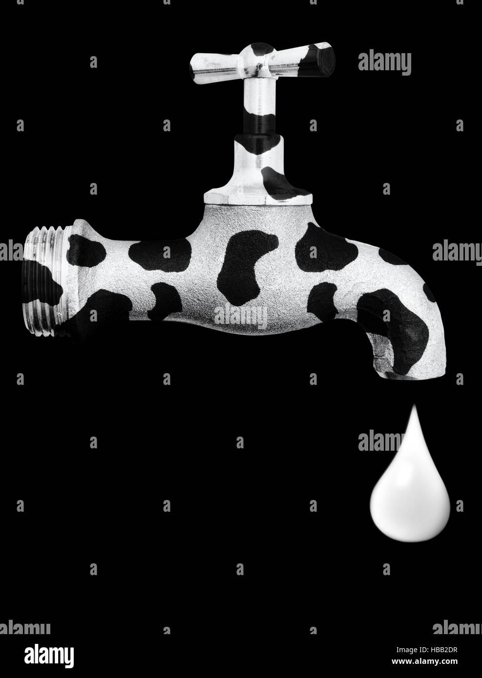 cow tap with milk Stock Photo - Alamy