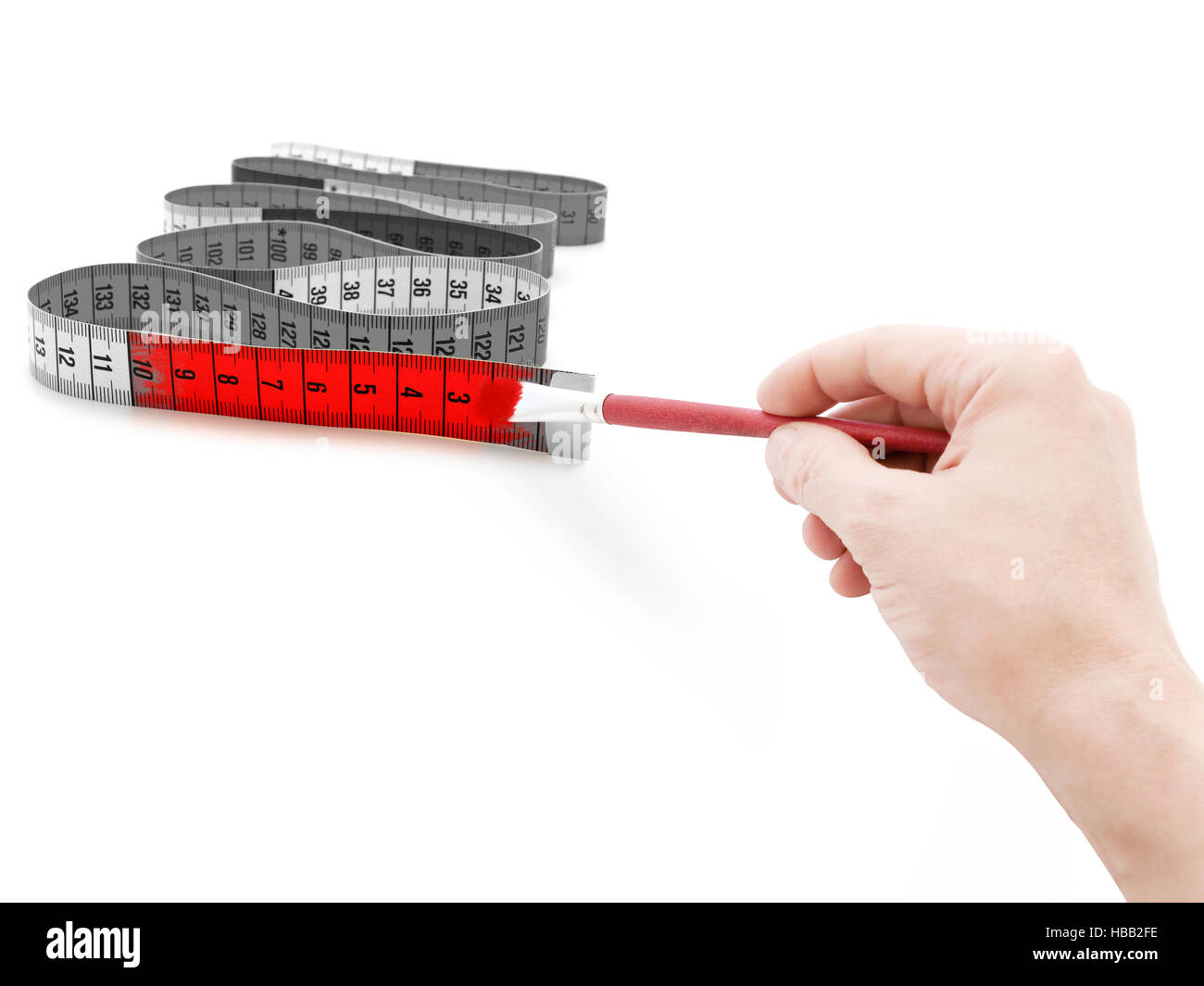 Measuring with brush hi-res stock photography and images - Alamy