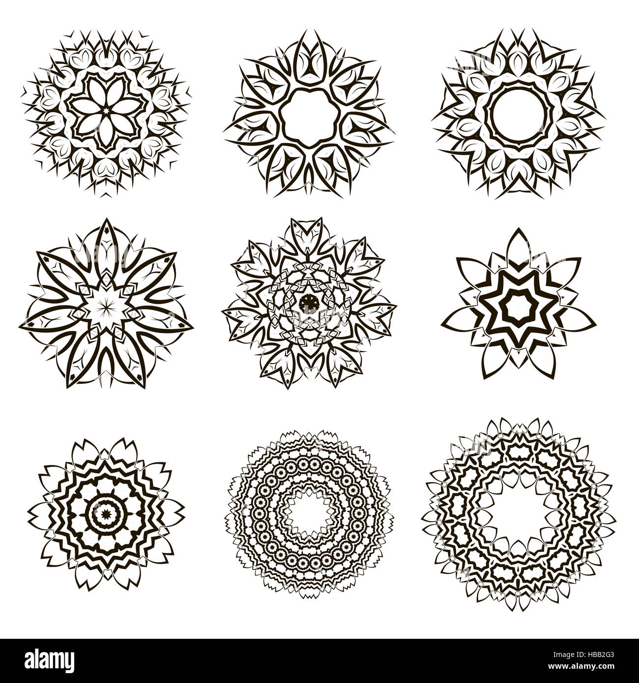 Geometric ornament set Cut Out Stock Images & Pictures - Alamy