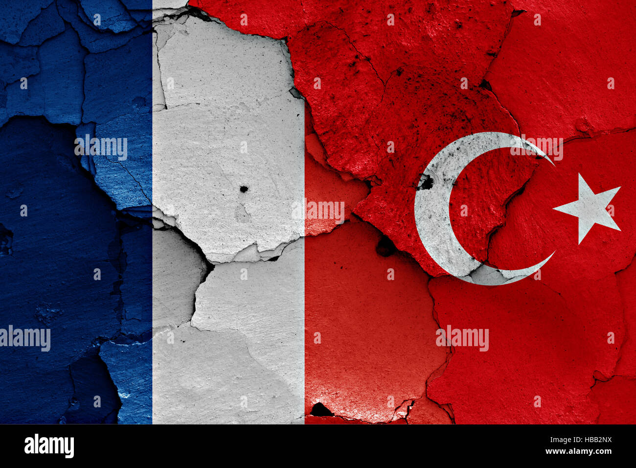 France turkey flag hi-res stock photography and images - Alamy