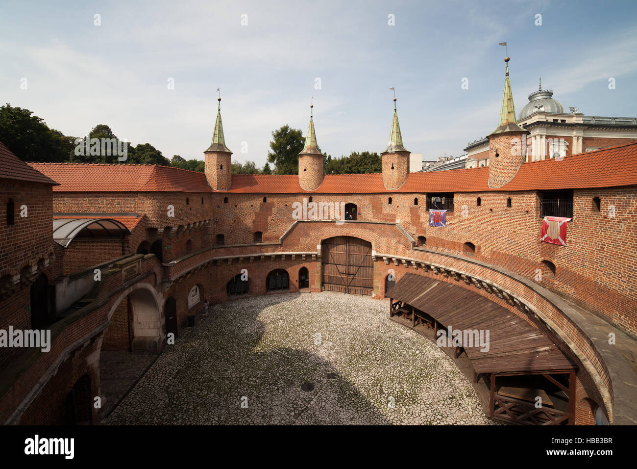The Barbican fortification in Krakow, Poland. 15th century fortress ...
