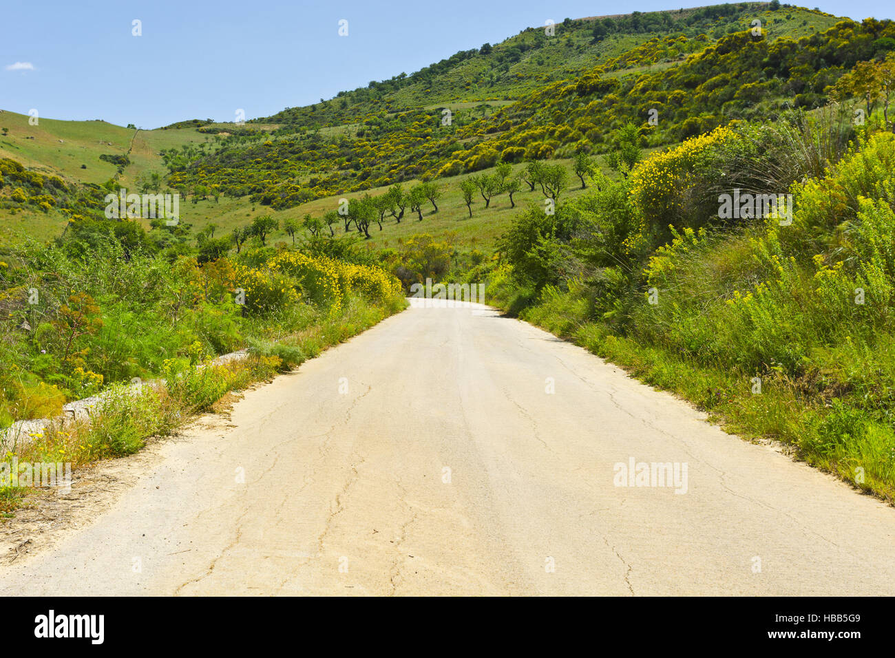 Country road sicily hi-res stock photography and images - Alamy