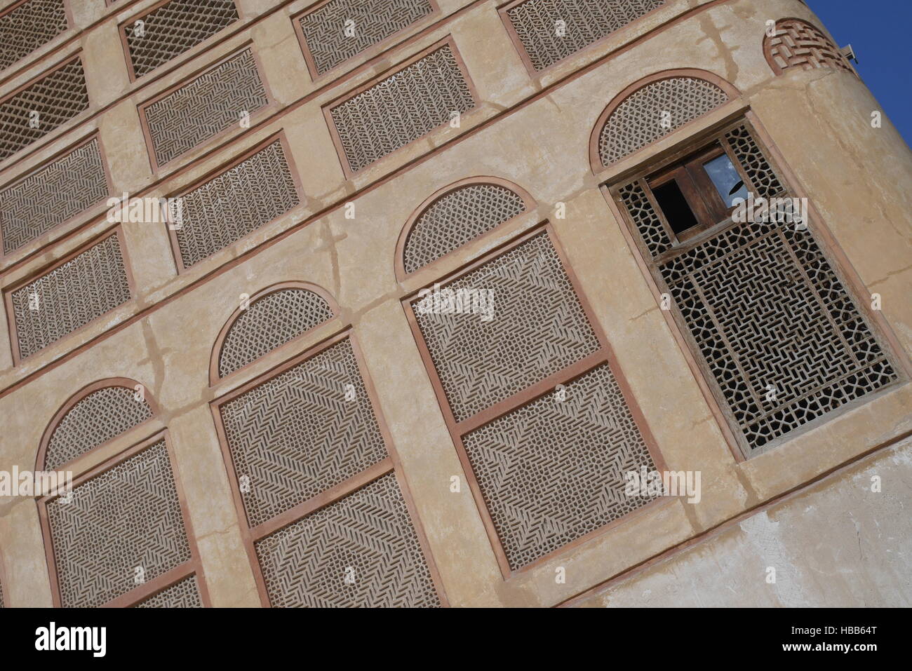 Facade of the Siyadi House, on the Pearl Route, Muharraq, Kingdom of ...