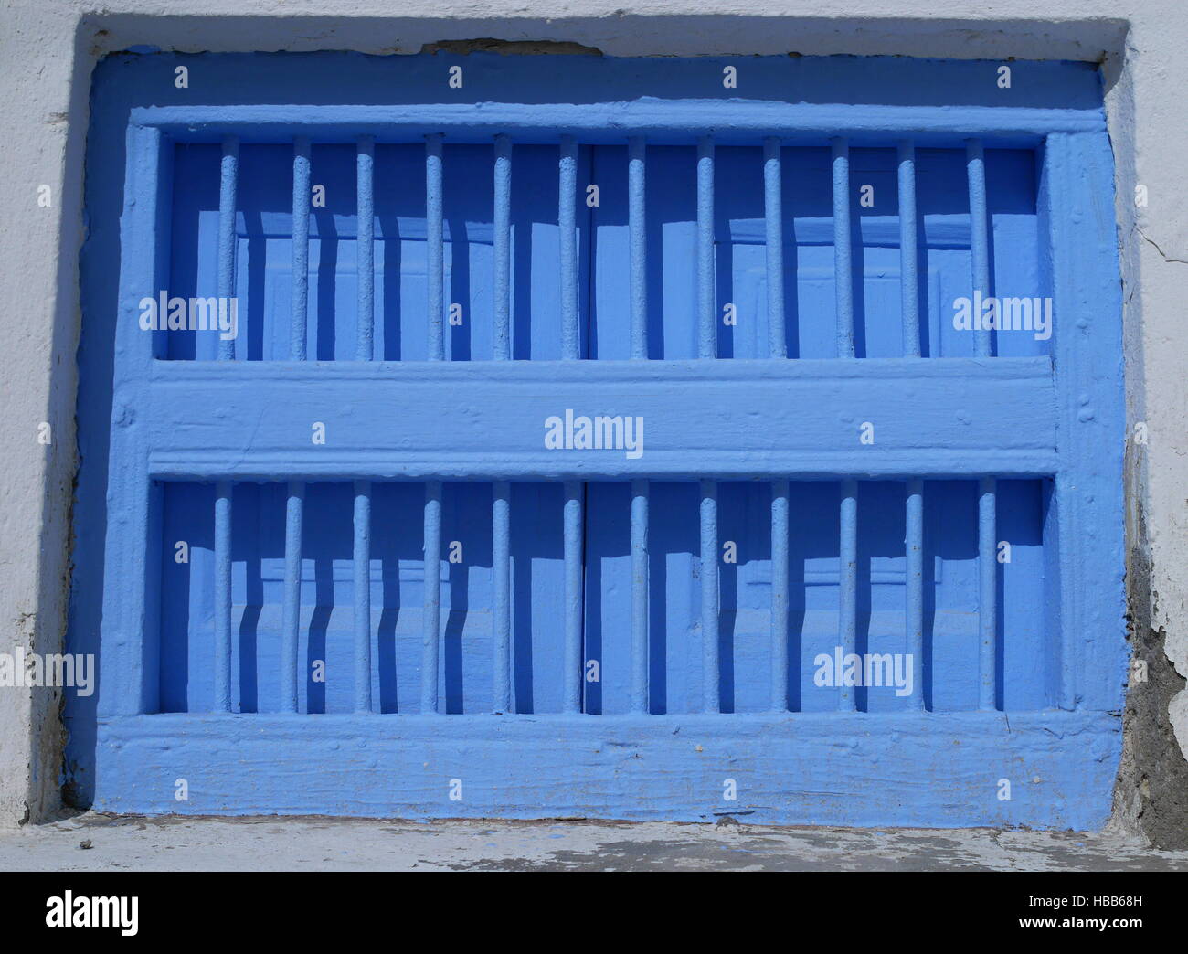 Barred window on an old house, on the Bahrain Pearling Trail, Muharraq ...