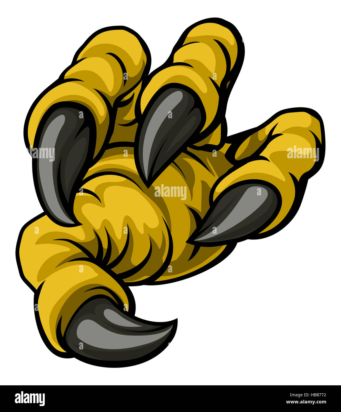 A cartoon eagle bird claw with long talons Stock Photo - Alamy