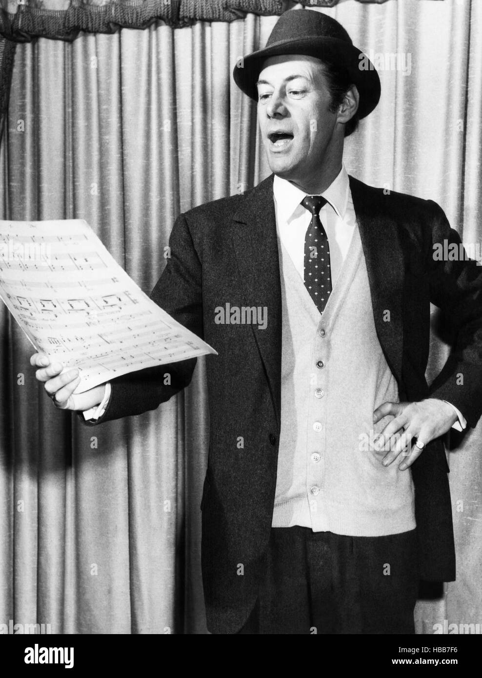 MY FAIR LADY, Rex Harrison in rehearsal, February 1956 Stock Photo - Alamy