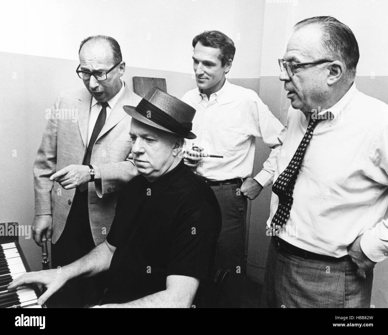 WALKING HAPPY, from left: Lyricist Sammy Cahn, composer Jimmy Van ...