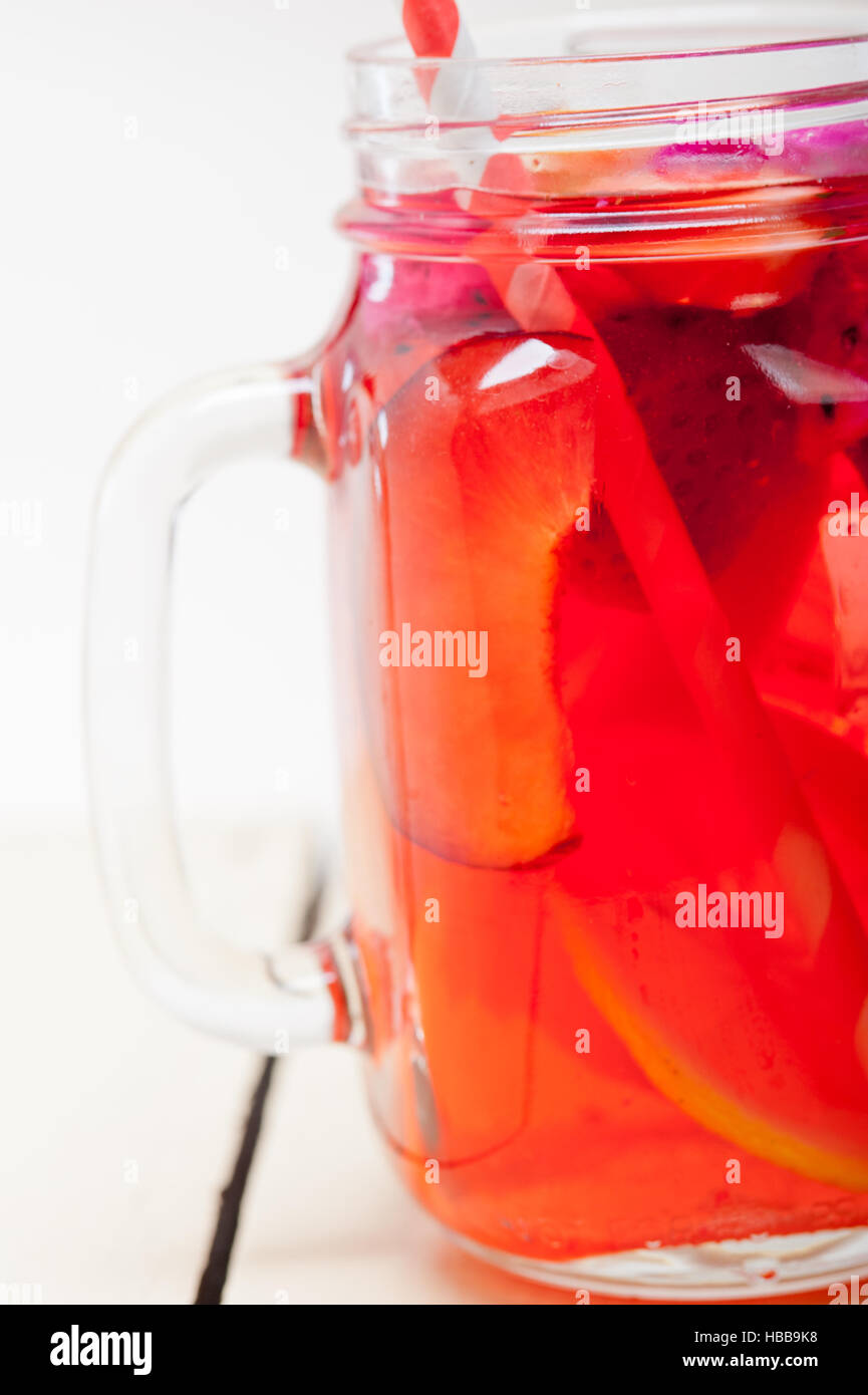 fresh fruit punch drink Stock Photo - Alamy