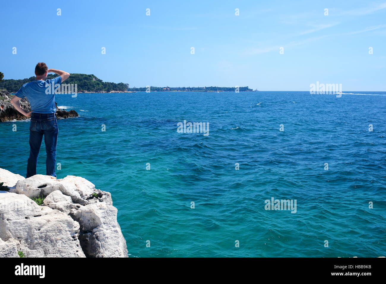 ocean and man Stock Photo - Alamy