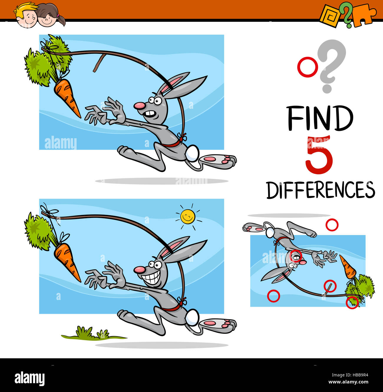 differences preschool activity Stock Photo - Alamy