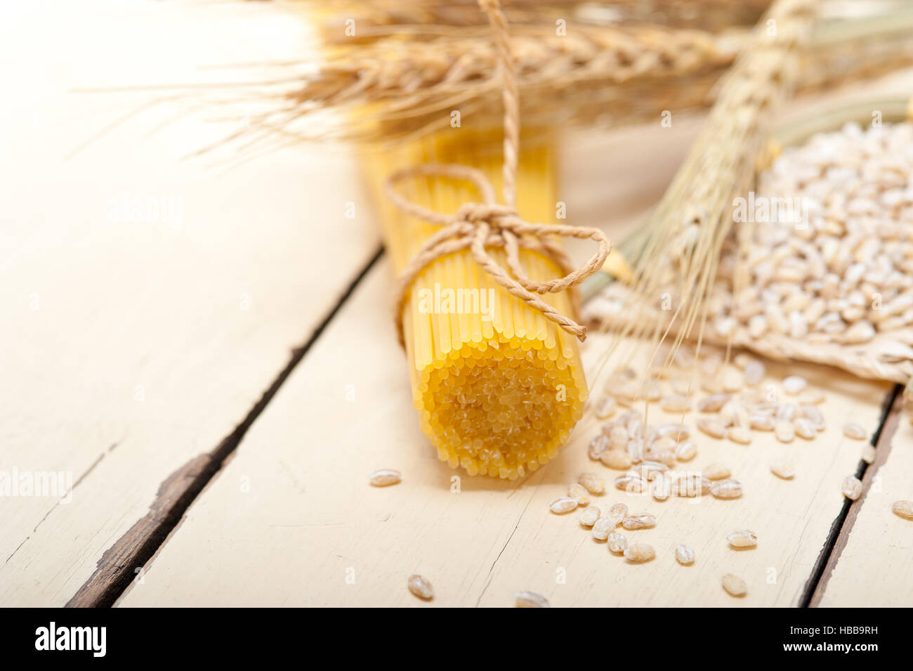 organic Raw italian pasta and durum wheat Stock Photo - Alamy