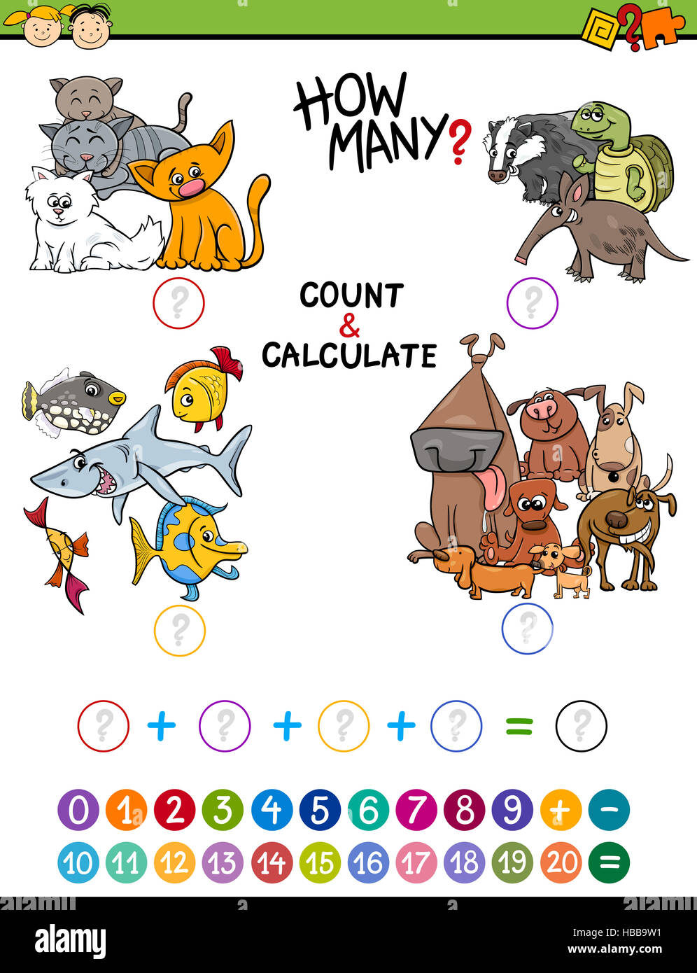 math educational activity Stock Photo - Alamy