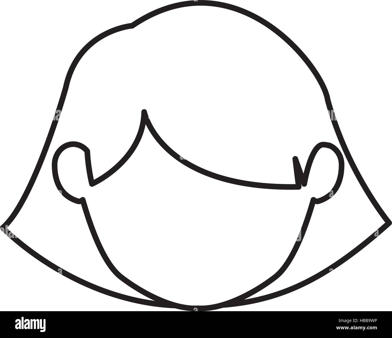 Woman head icon. Girl female avatar person people and human theme ...