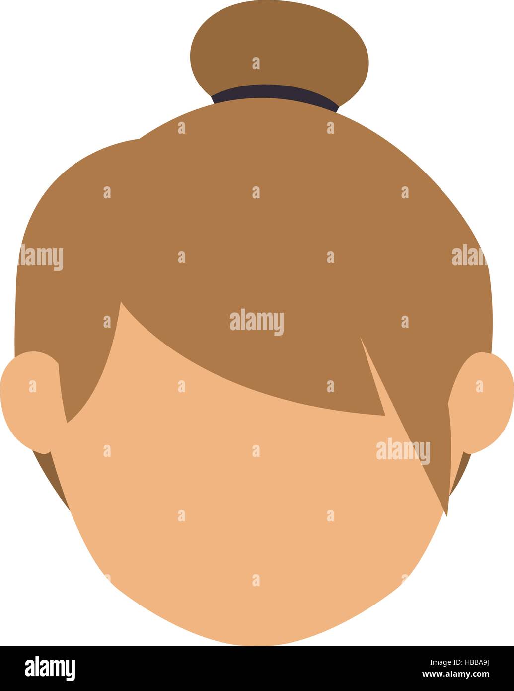 Woman head icon. Girl female avatar person people and human theme ...