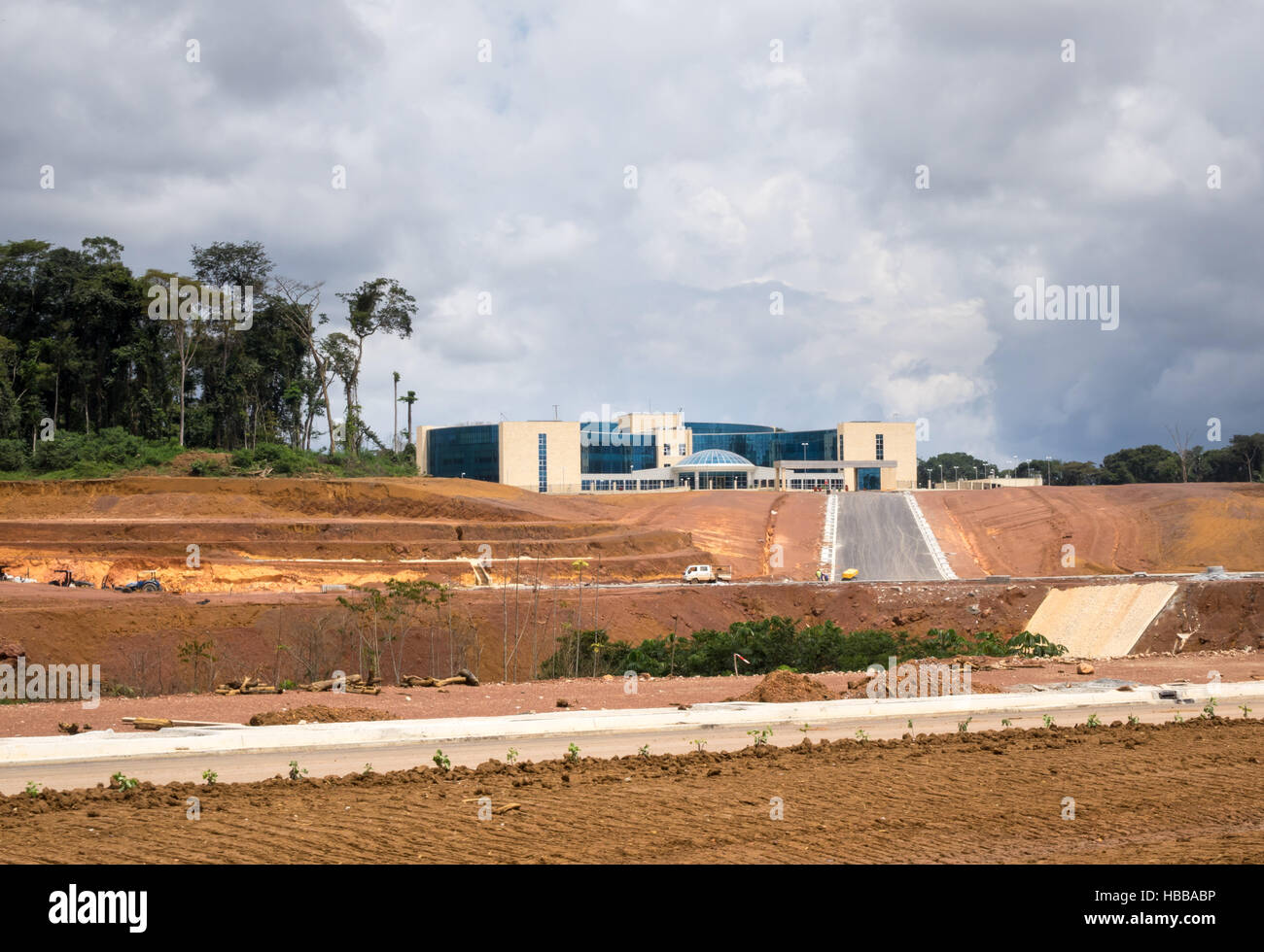Construction of new capital of Oyala in EG Stock Photo - Alamy