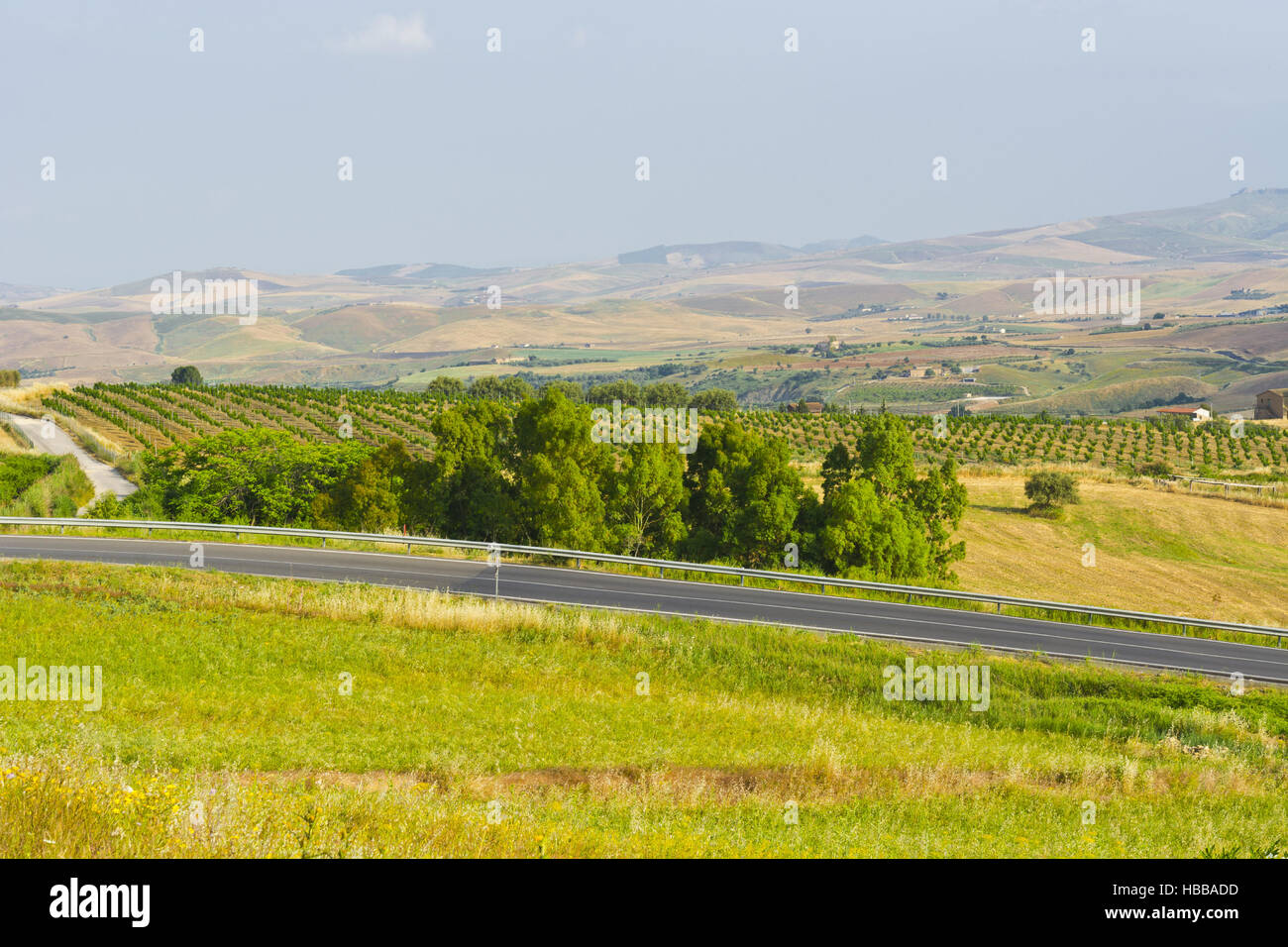 Asphal Road in Sicily Stock Photo - Alamy