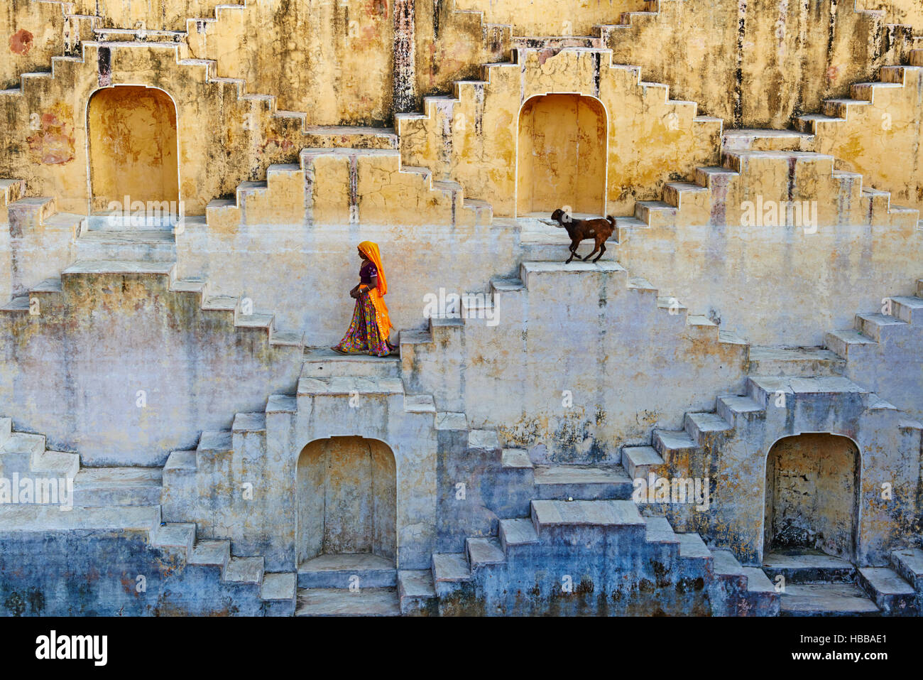 Inde, Rajasthan, Jaipur la ville rose, reservoir d'eau près de Jaipur ...