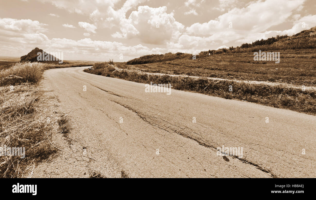 Old Asphalt Road Stock Photo - Alamy