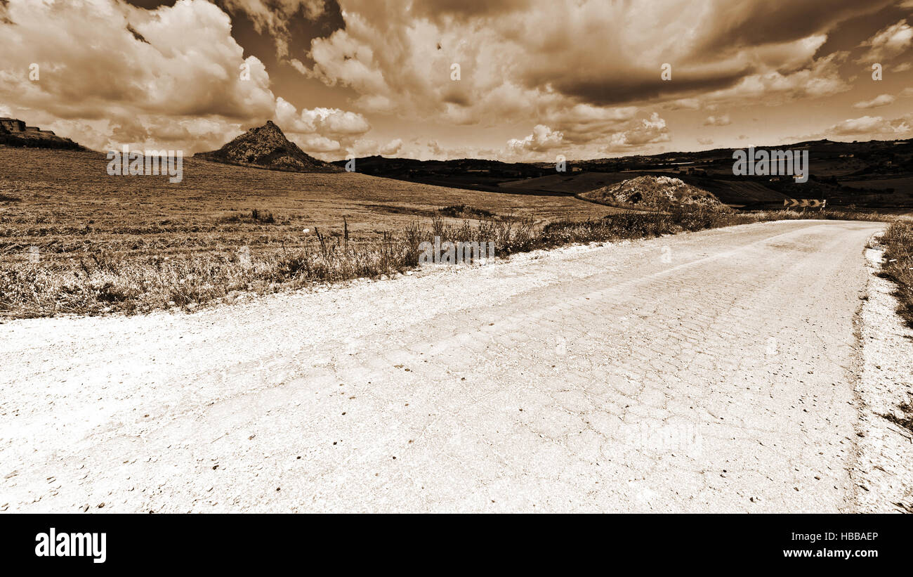 Old Asphalt Road Stock Photo - Alamy