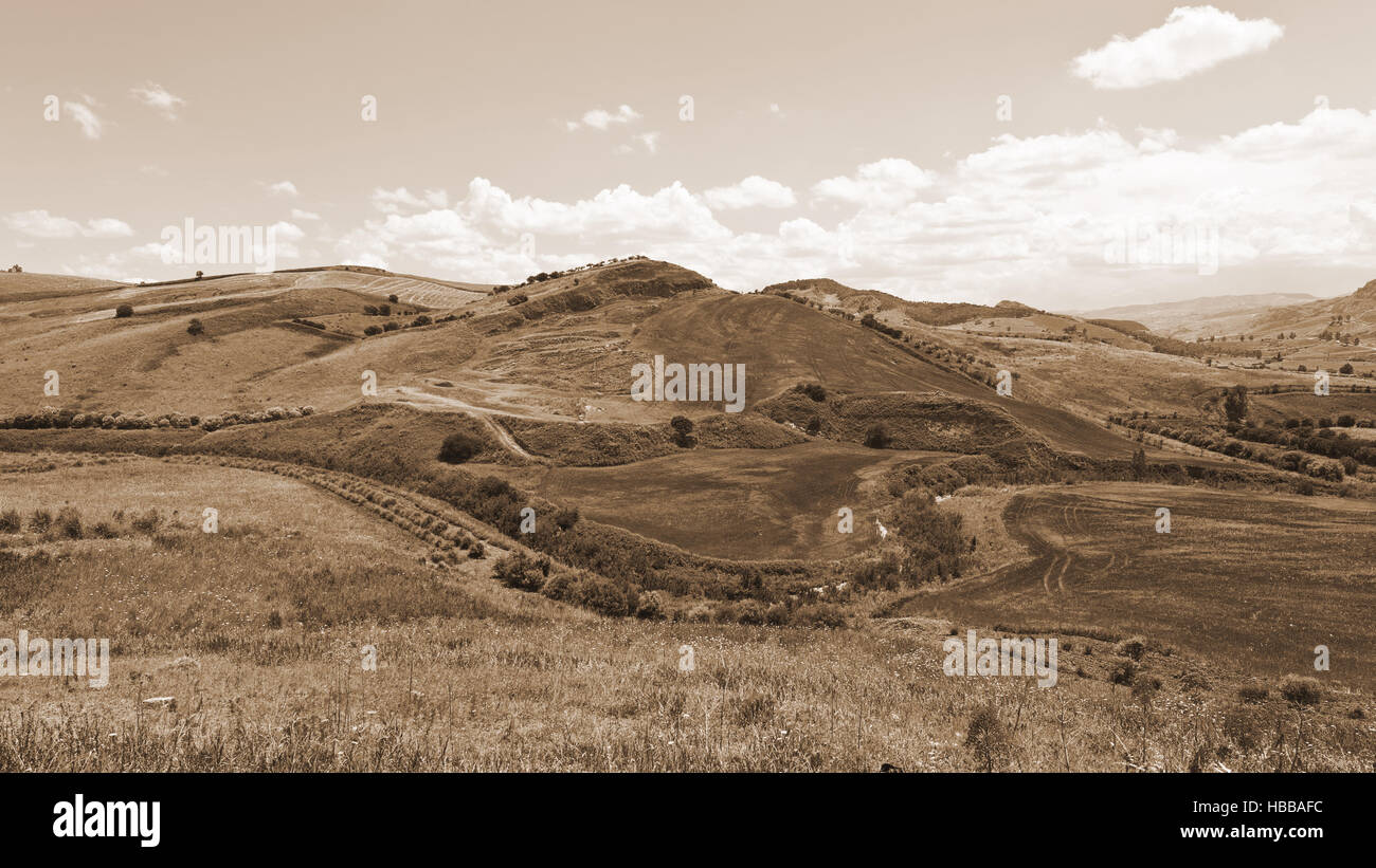 Rural Landscape of Sicily Stock Photo - Alamy
