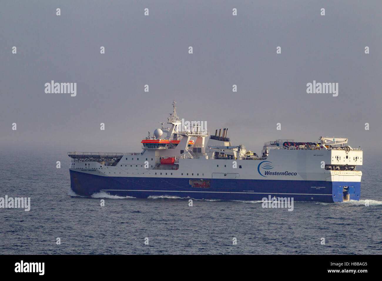 Research Vessel Amazon Conqueror in the Mediterranean Stock Photo - Alamy
