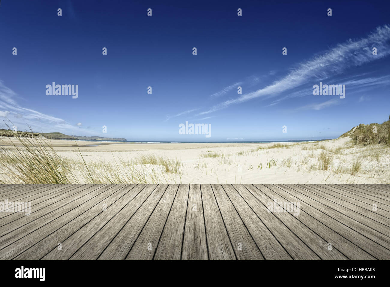 Beach wooden jetty Stock Photo - Alamy