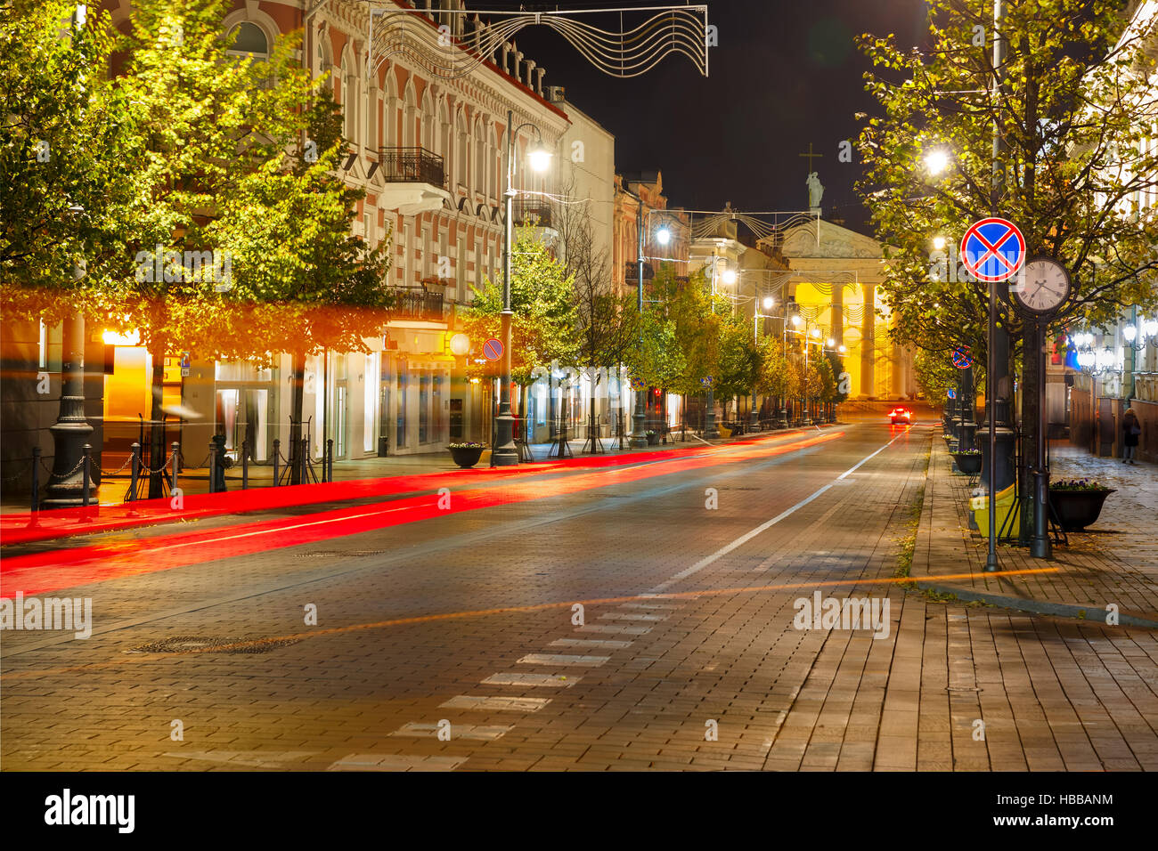 Vilnius night cityscape hi-res stock photography and images - Alamy