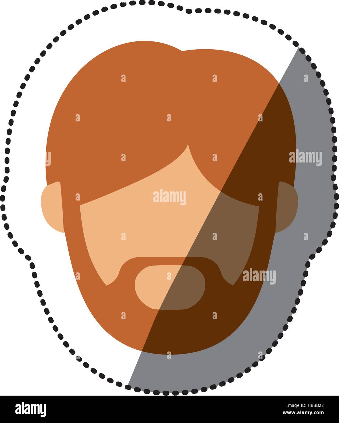 Man head icon. Male avatar person people and human theme. Isolated ...