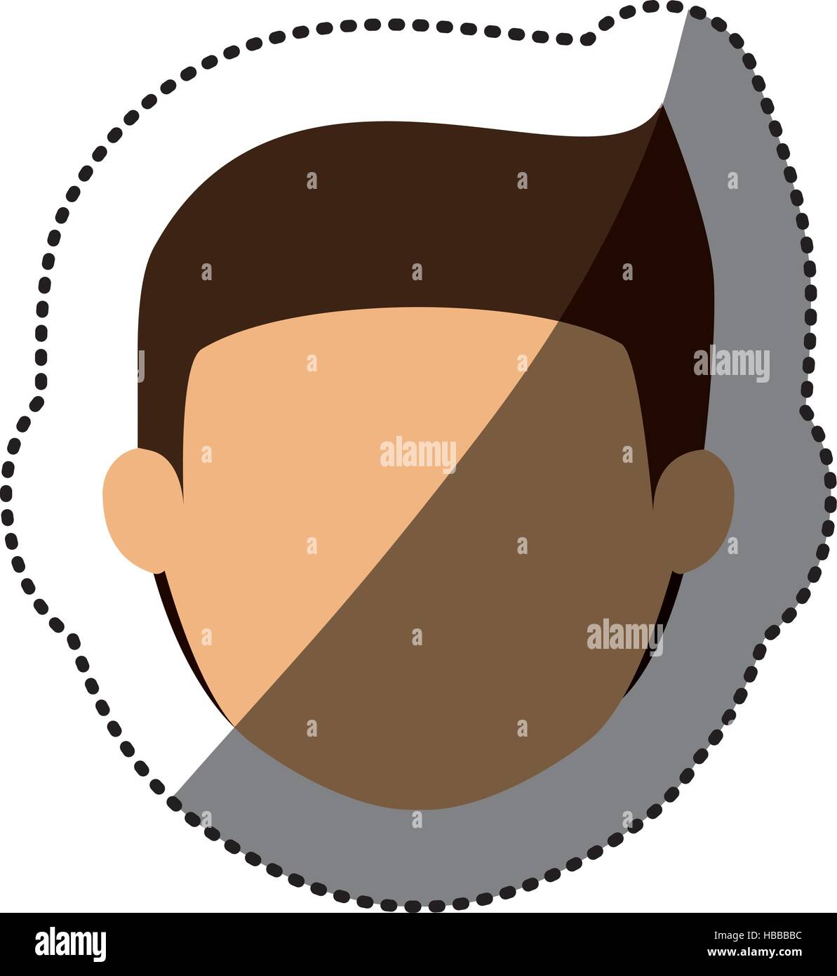 Man head icon. Male avatar person people and human theme. Isolated ...