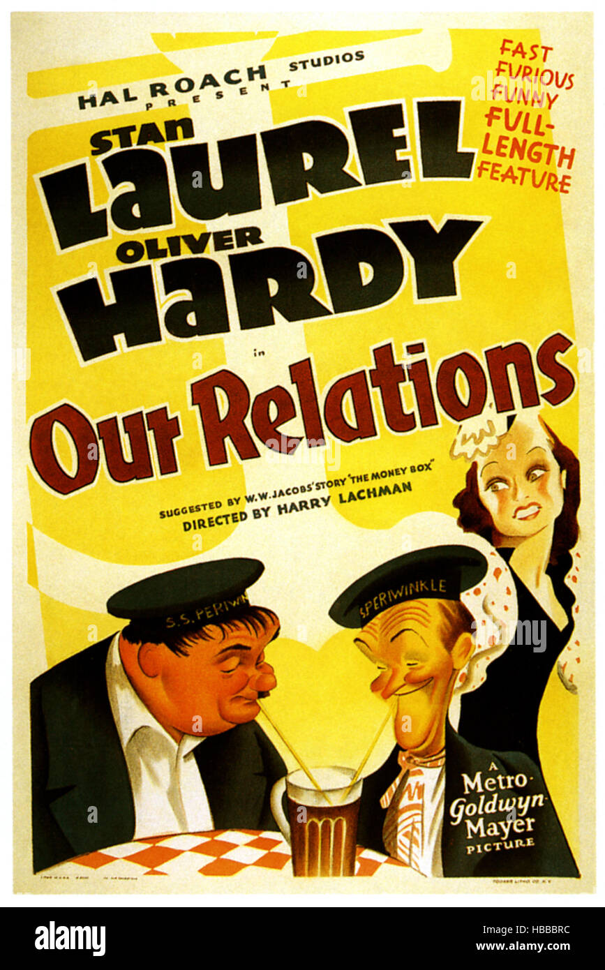 OUR RELATIONS, Oliver Hardy, Stan Laurel [Laurel and Hardy], Lona Andre ...