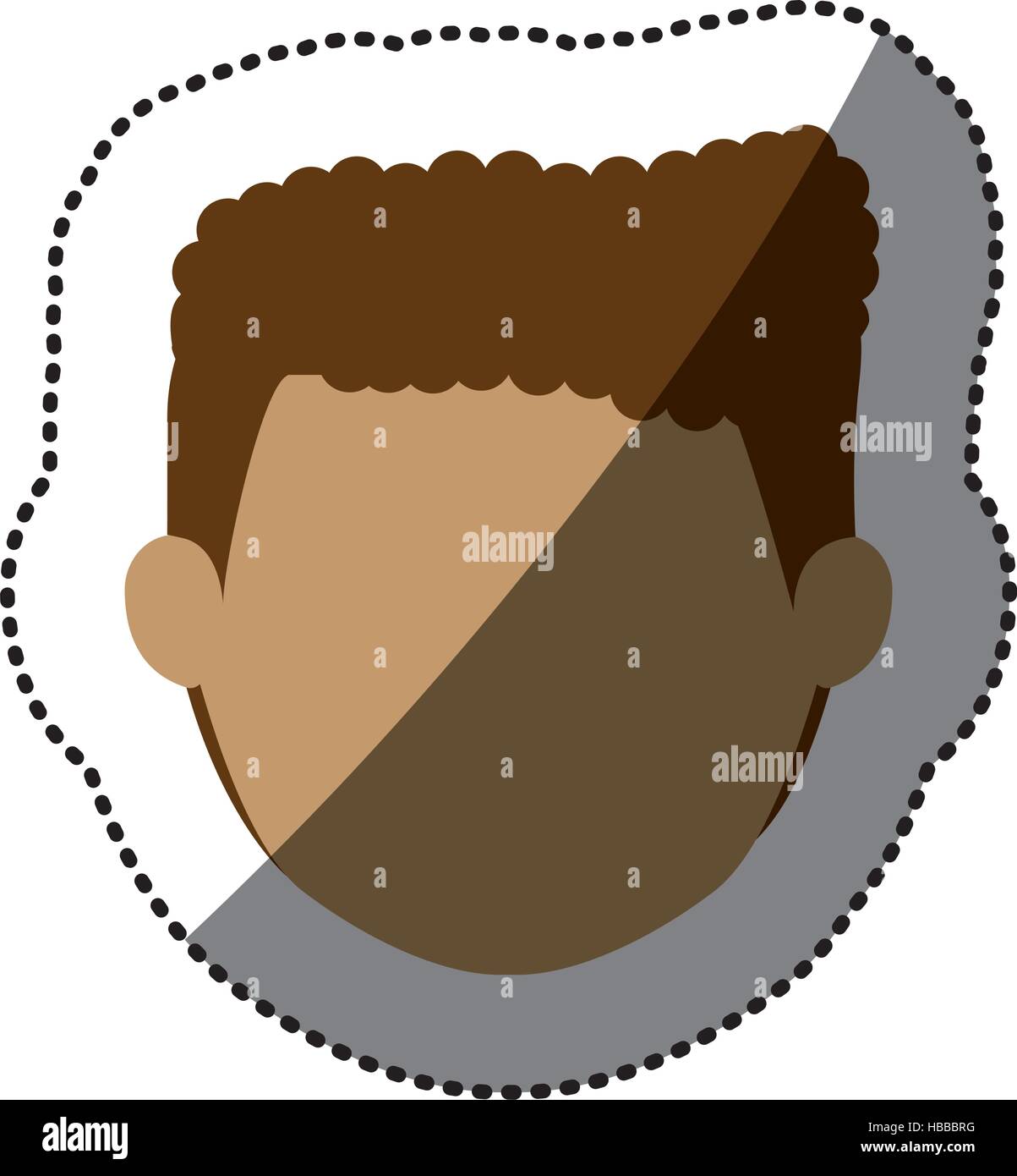 Man head icon. Male avatar person people and human theme. Isolated ...