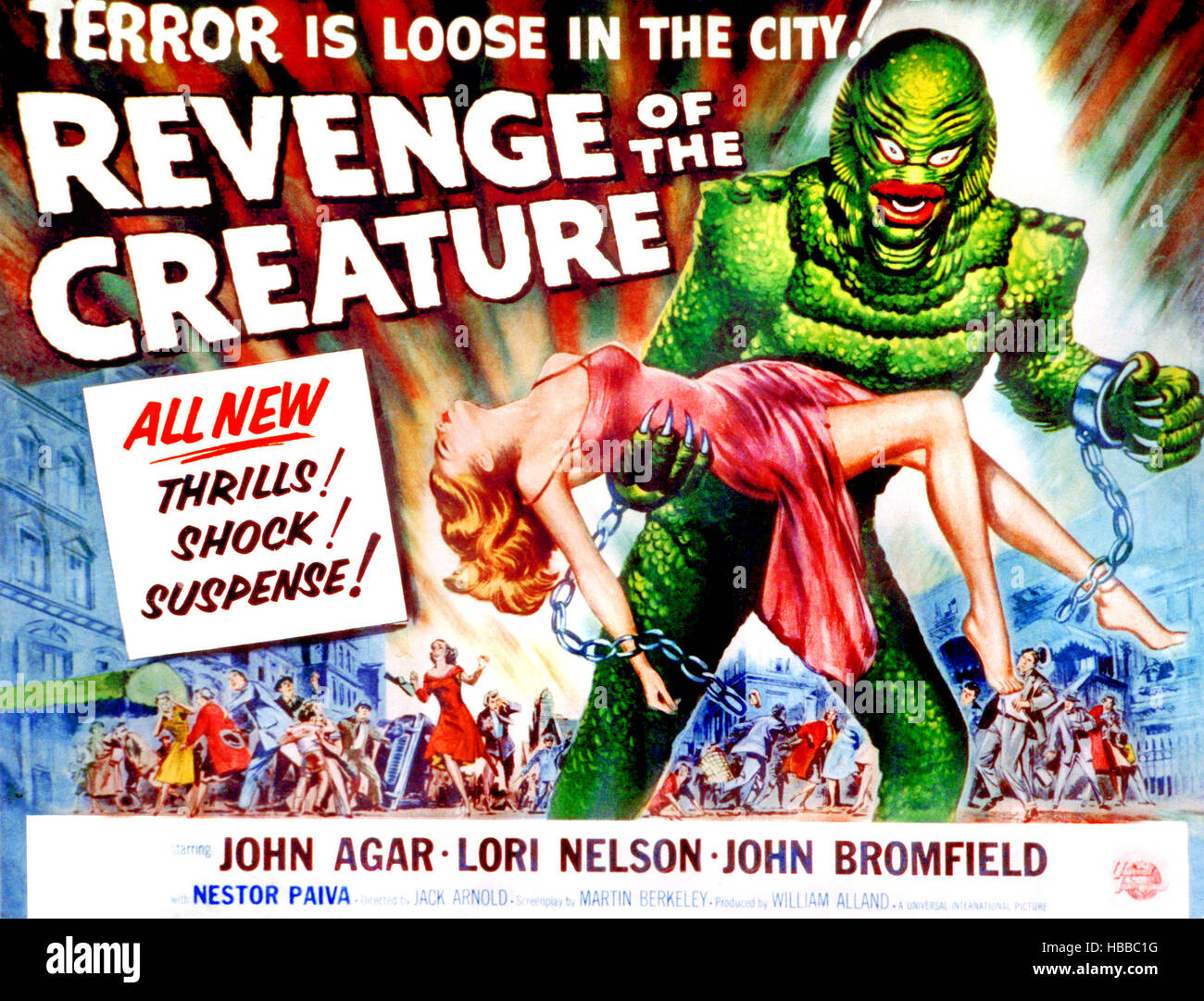 REVENGE OF THE CREATURE, Lori Nelson (in pink), Tom Hennesy, 1955 Stock ...