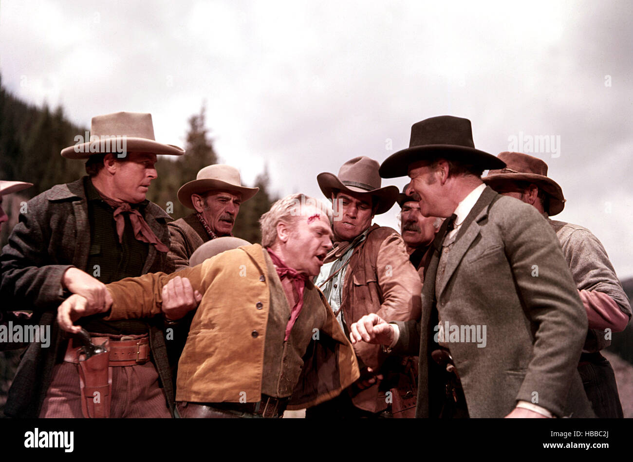 RUN FOR COVER, Trevor Bardette, James Cagney, Ray Teal, 1955 Stock ...