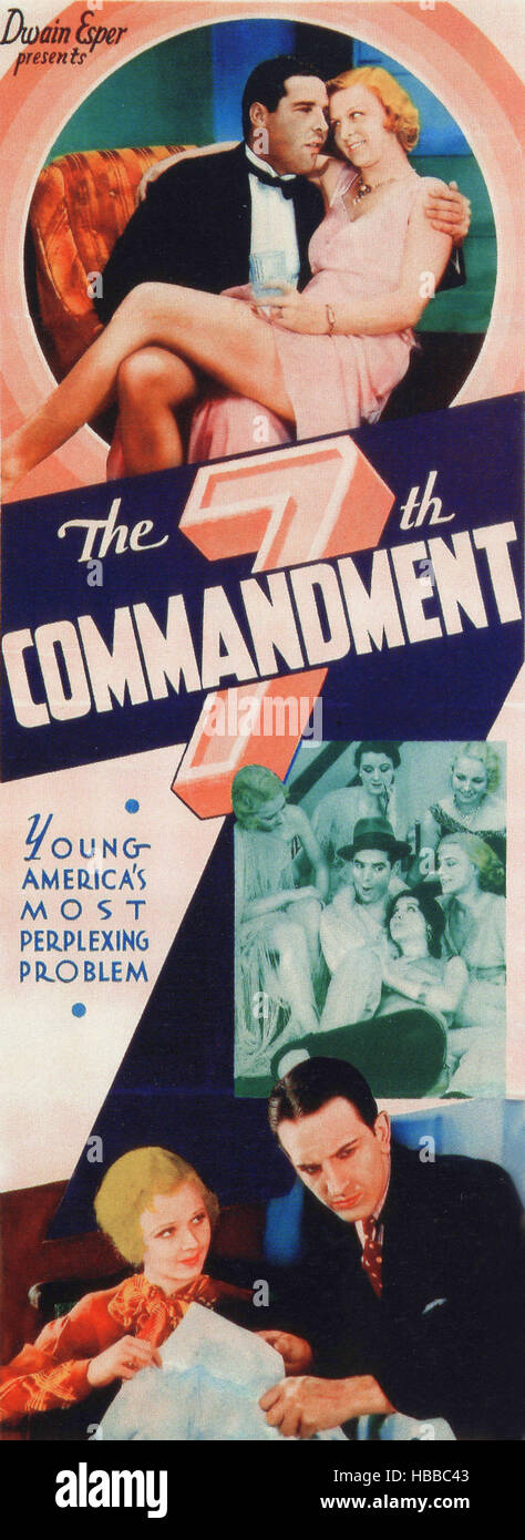 THE SEVENTH COMMANDMENT, (aka THE 7TH COMMANDMENT), Victoria Vinton (lower left), 1932 Stock ...