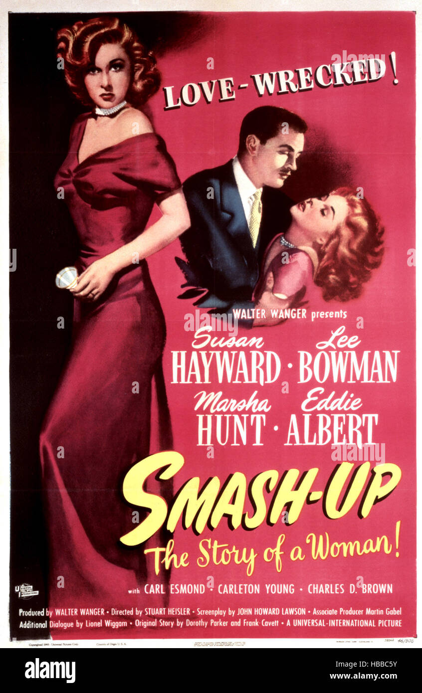 SMASH-UP: THE STORY OF A WOMAN, Susan Hayward, Lee Bowman, 1947 Stock ...
