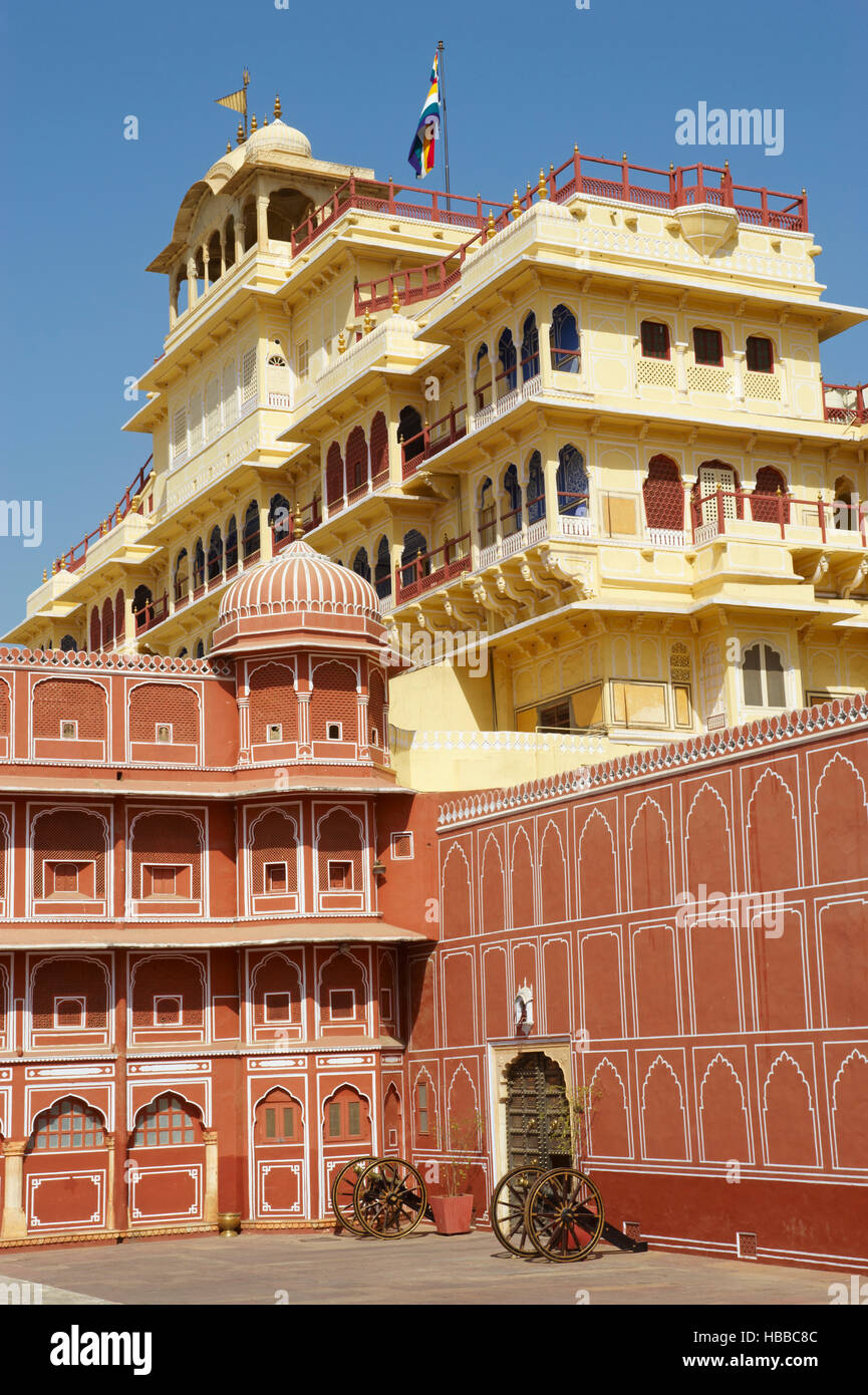 Inde, Rajasthan, Jaipur la ville rose, le City Palace. // India ...