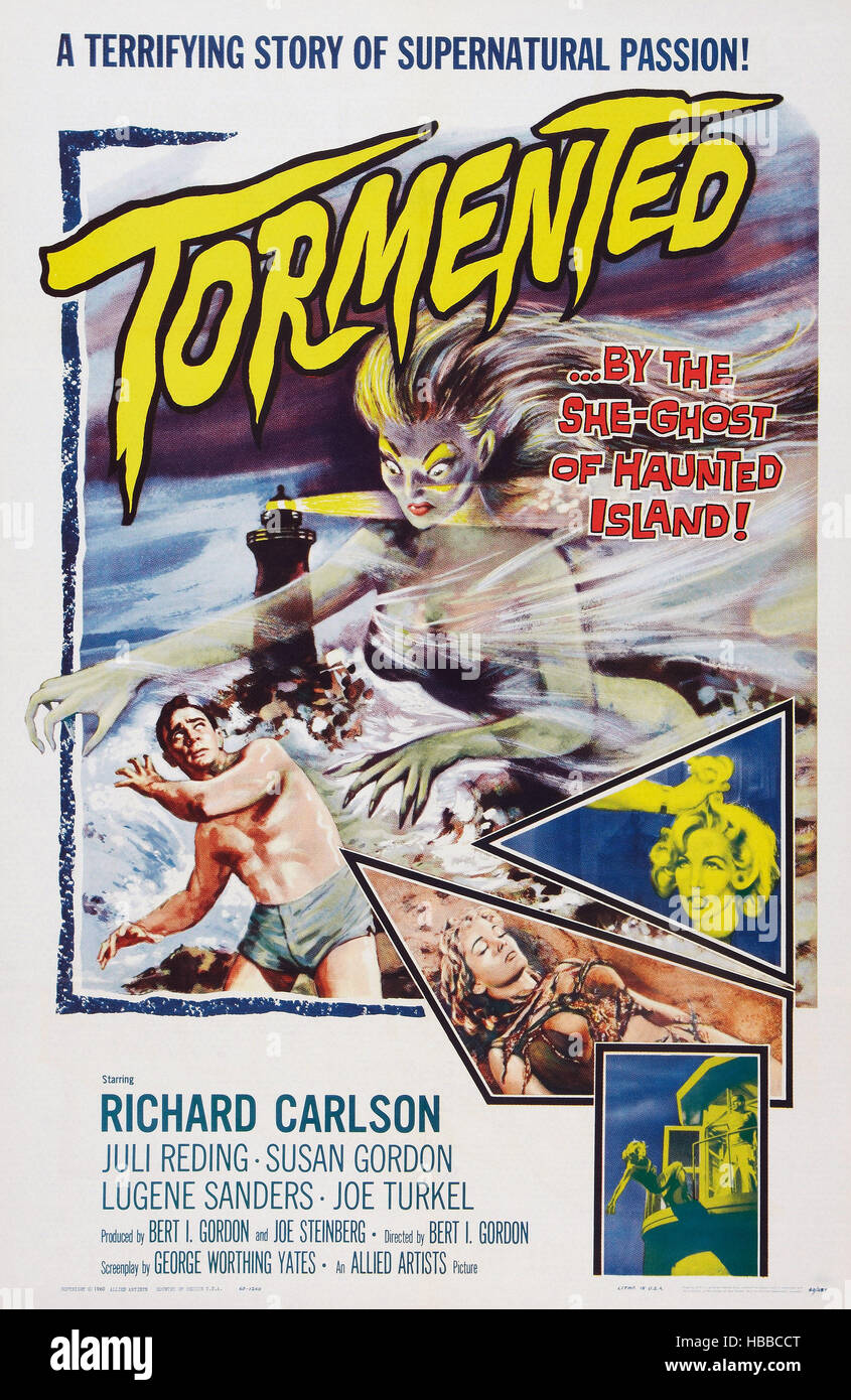 TORMENTED, US poster art, Richard Carlson, Juli Reding, 1960 Stock ...