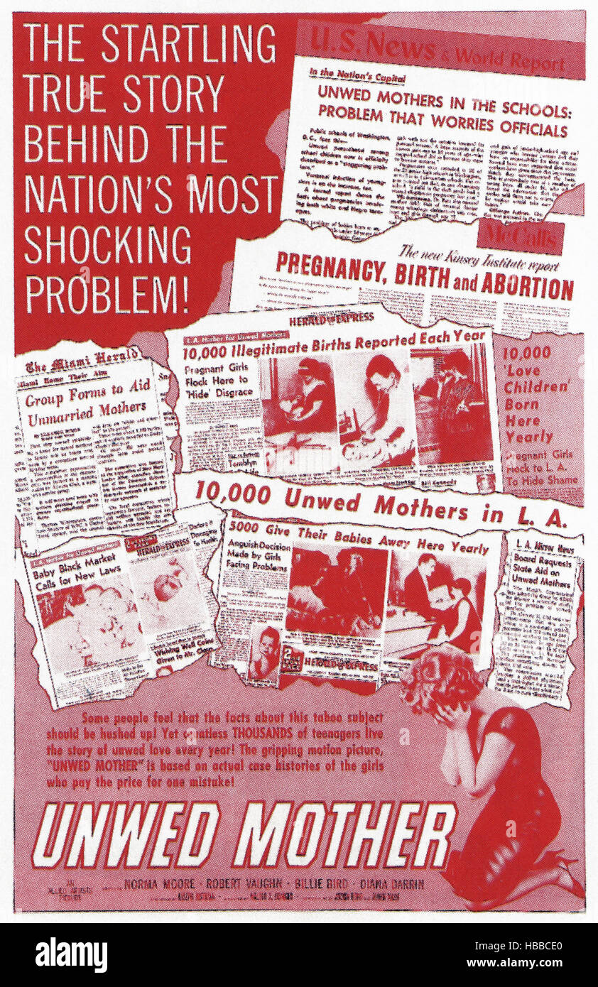 UNWED MOTHER, Norma Moore (bottom right), 1958 Stock Photo - Alamy