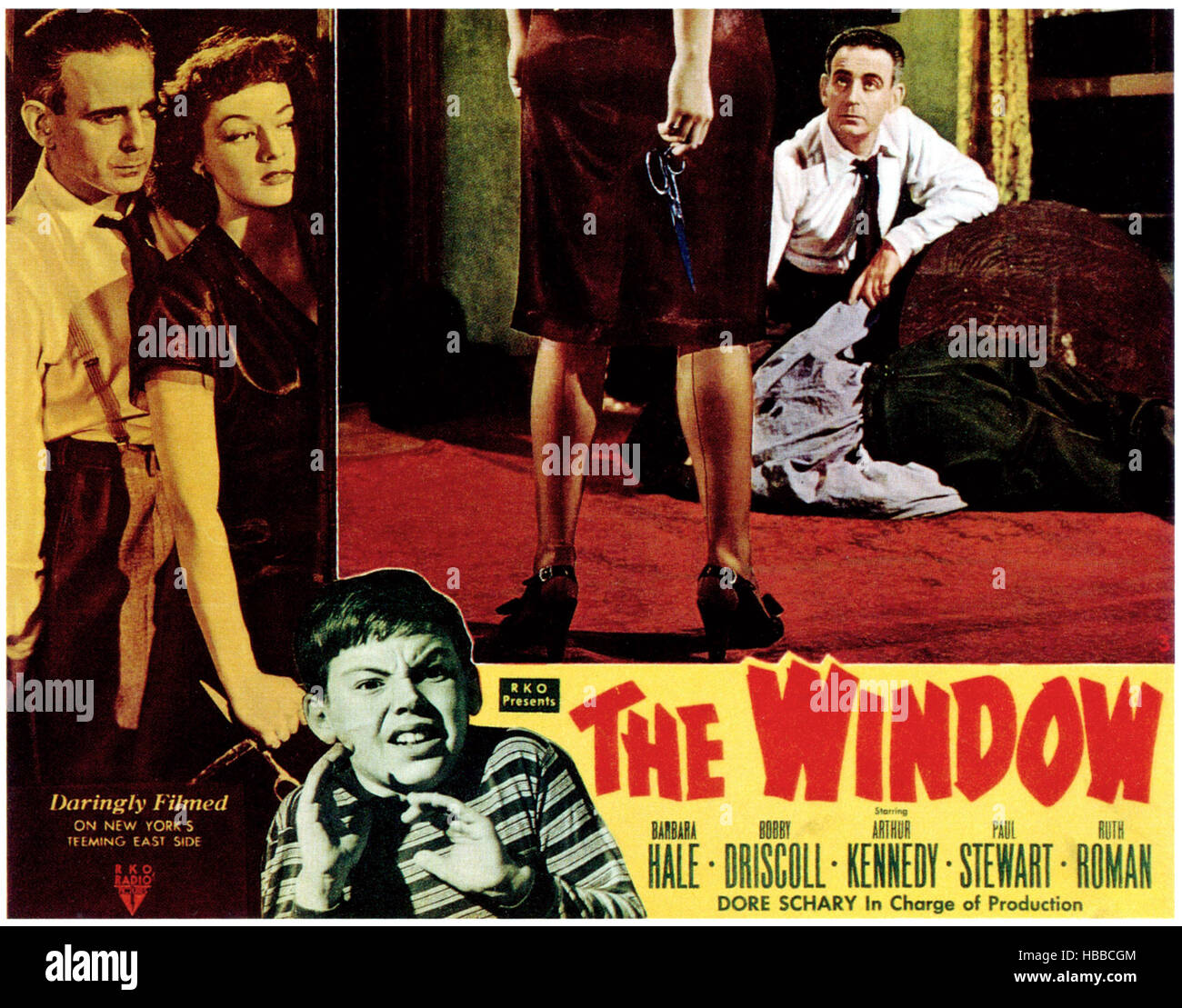 THE WINDOW, Paul Stewart, Ruth Roman, Bobby Driscoll, 1949 Stock Photo ...