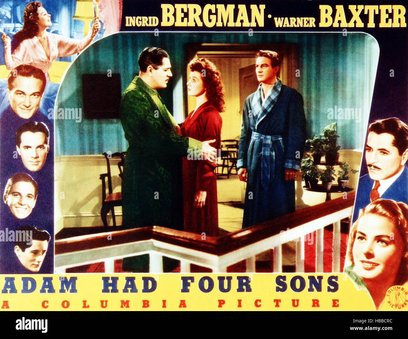 ADAM HAD FOUR SONS, left top to bottom: Susan Hayward, Richard Denning ...