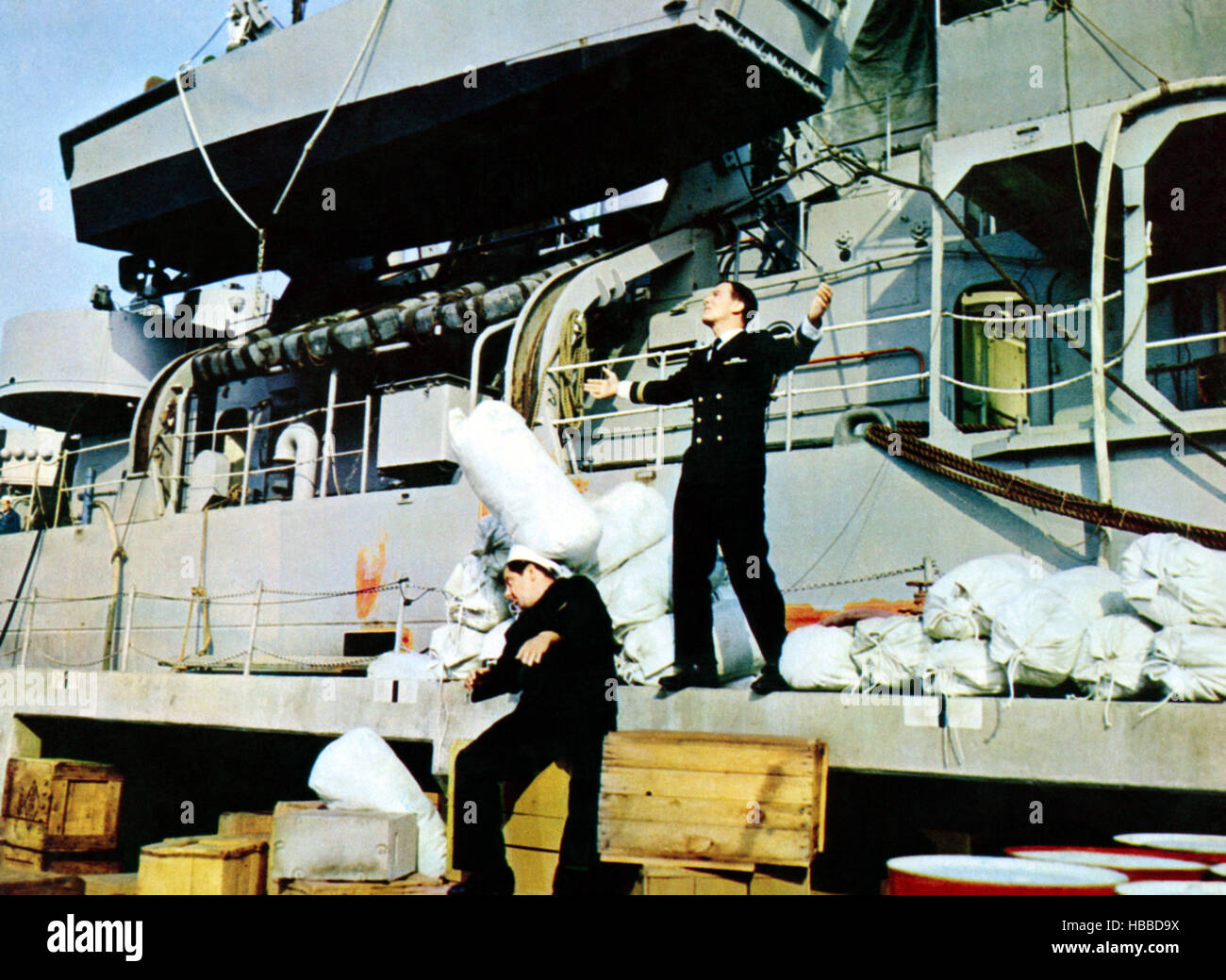 ALL HANDS ON DECK, Buddy Hackett (seated), Pat Boone, 1961, TM ...