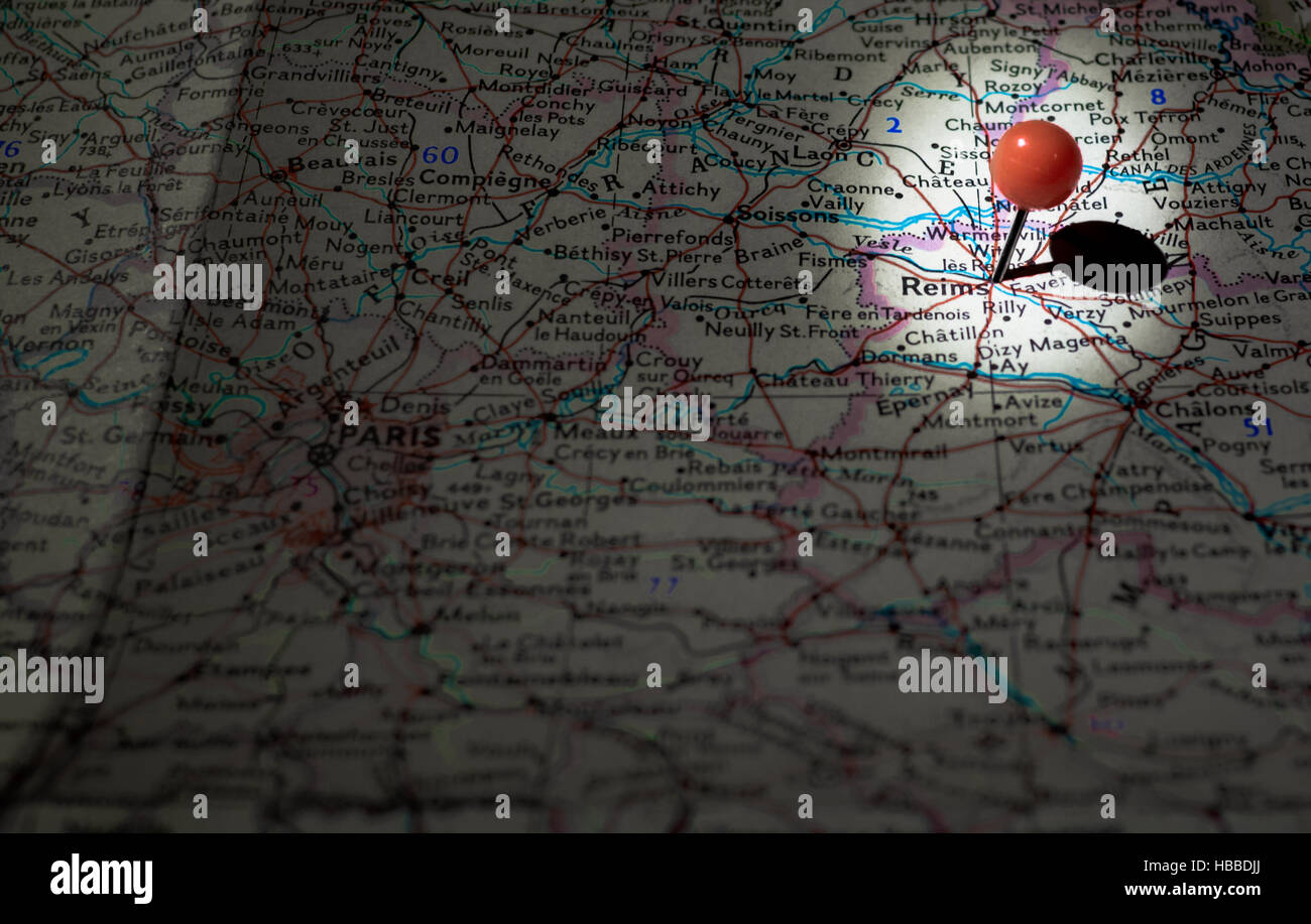 Map france reims hi-res stock photography and images - Alamy